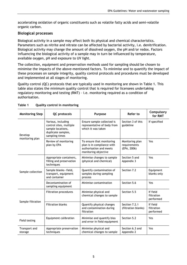 EPA Water Sampling Guide | PDF | Environmental Services Industry ...