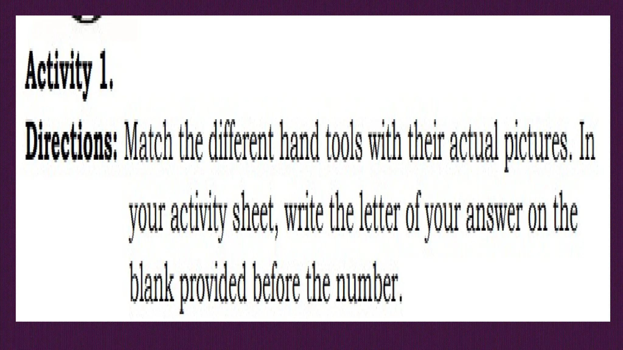 EPAS Hand tools grade 7 and 8 second quarter | PPTX