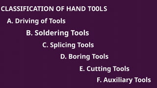 EPAS Hand tools grade 7 and 8 second quarter | PPTX