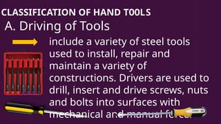 EPAS Hand tools grade 7 and 8 second quarter | PPTX