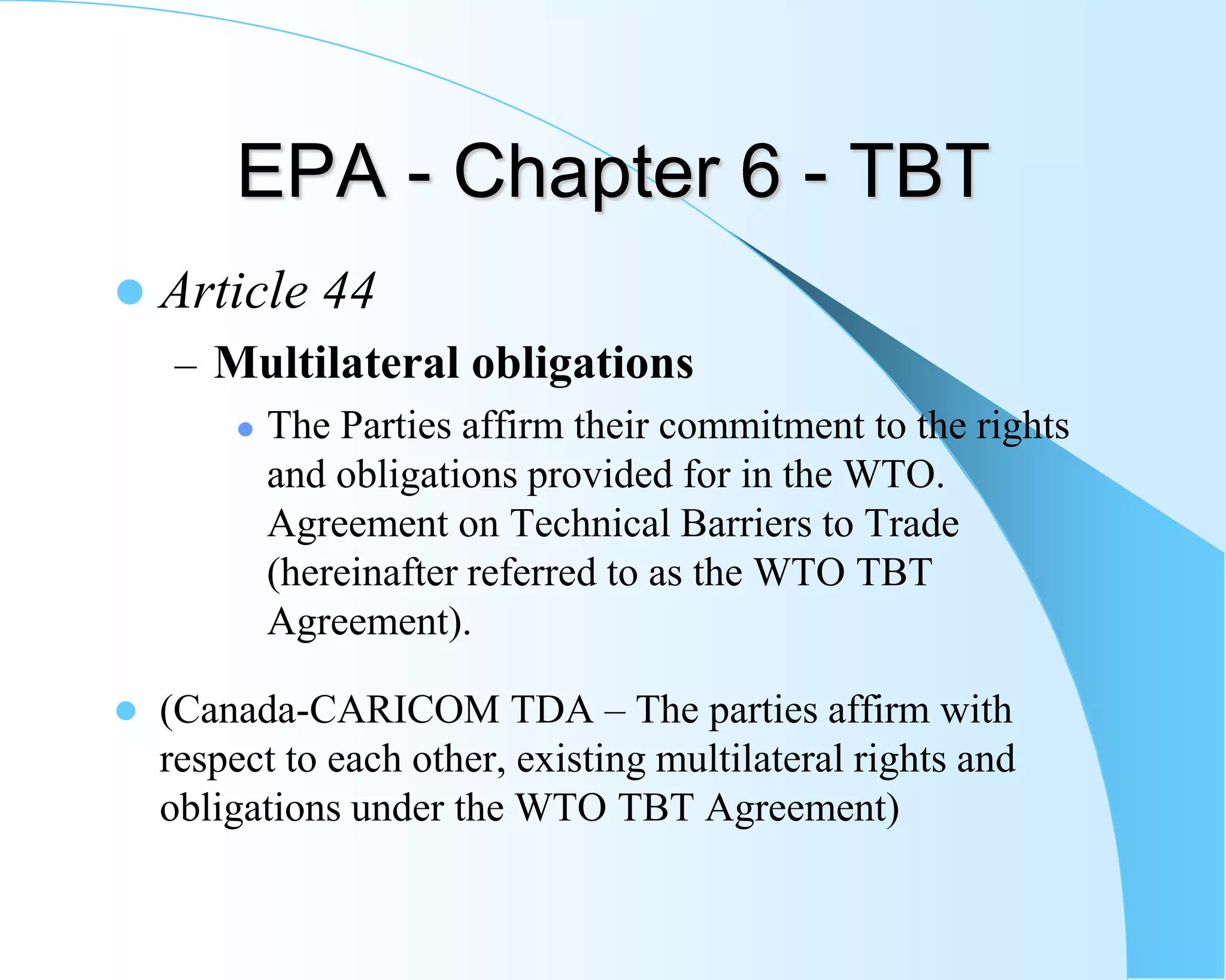 Technical Barriers to Trade - Dianne Lalla-Rodrigues - Director of the ...