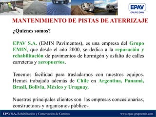 EPAV - Tecnicas de Mantenimiento y Reparacion de Pistas Aeropuertos | PDF