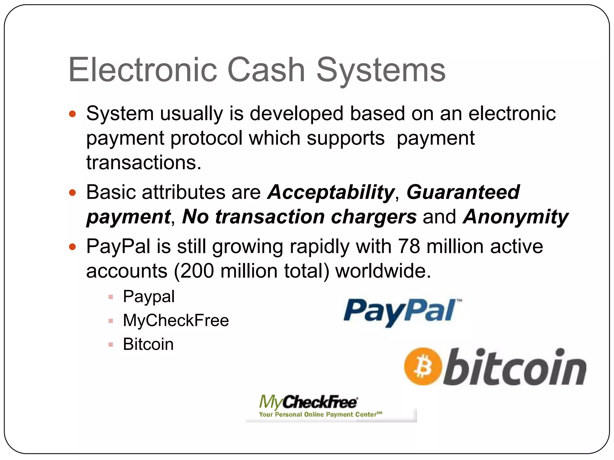 Electronic Payment Systems (EPS) | PPTX