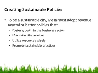 Urban Public Policy and Sustainability: Policy recommendation for the ...