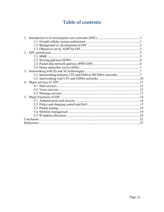 overview of EPC network | PDF
