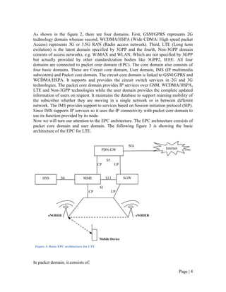 overview of EPC network | PDF
