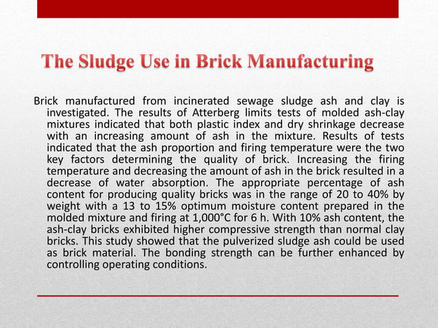 Characteristics of Textile Sludge | PPT
