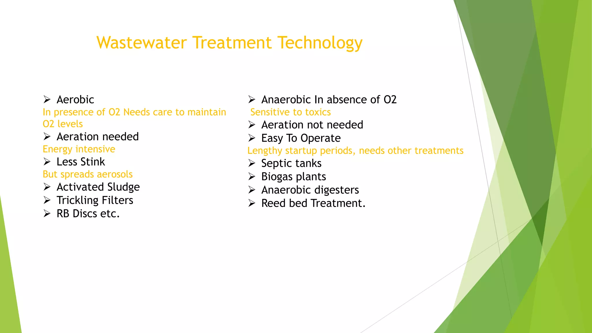 The use of reed beds for the treatment of sewage and wastewater. | PPT