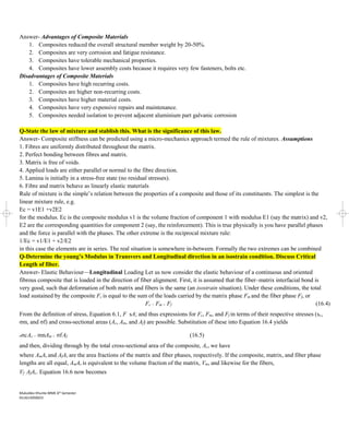 Basics of Composite Material (QnA) | PDF