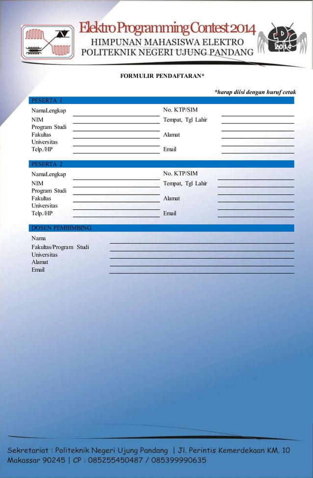 Epc2014+formulir pendaftaran+apc | DOCX