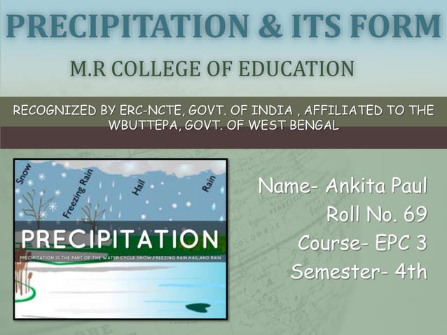 Precipitation And its forms | PPTX | Geology | Science