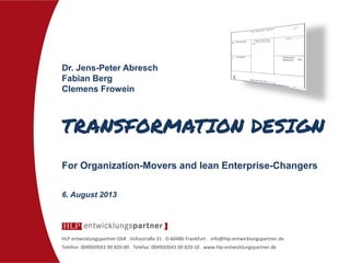 TRANSFORMATION DESIGN | PDF