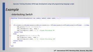 Operator Training Simulator (OTS) logic development using LUA ...