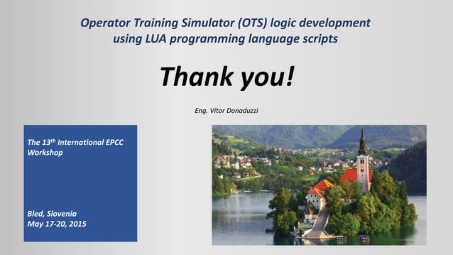Operator Training Simulator (OTS) logic development using LUA programming language scripts | PPT