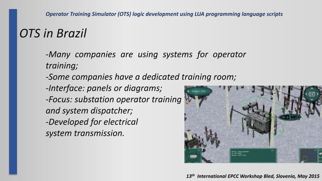 Operator Training Simulator Ots Logic Development Using Lua Programming Language Scripts Ppt
