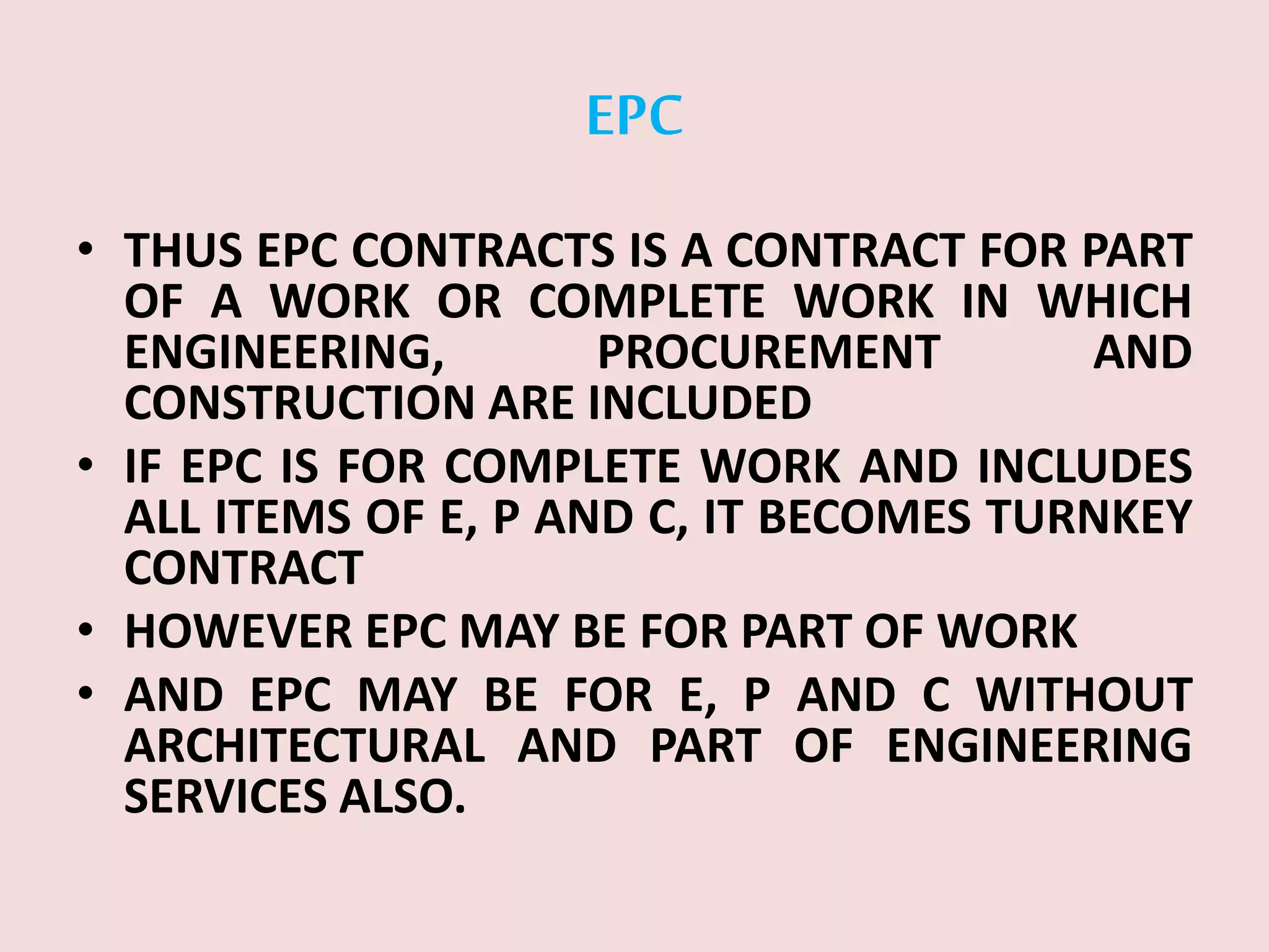 EPC Contracts | PPTX