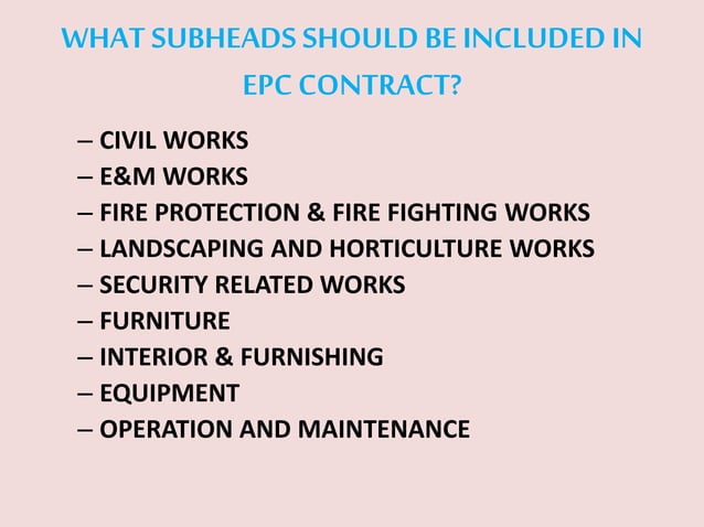 EPC Contracts | PPTX | Construction Industry | Industries