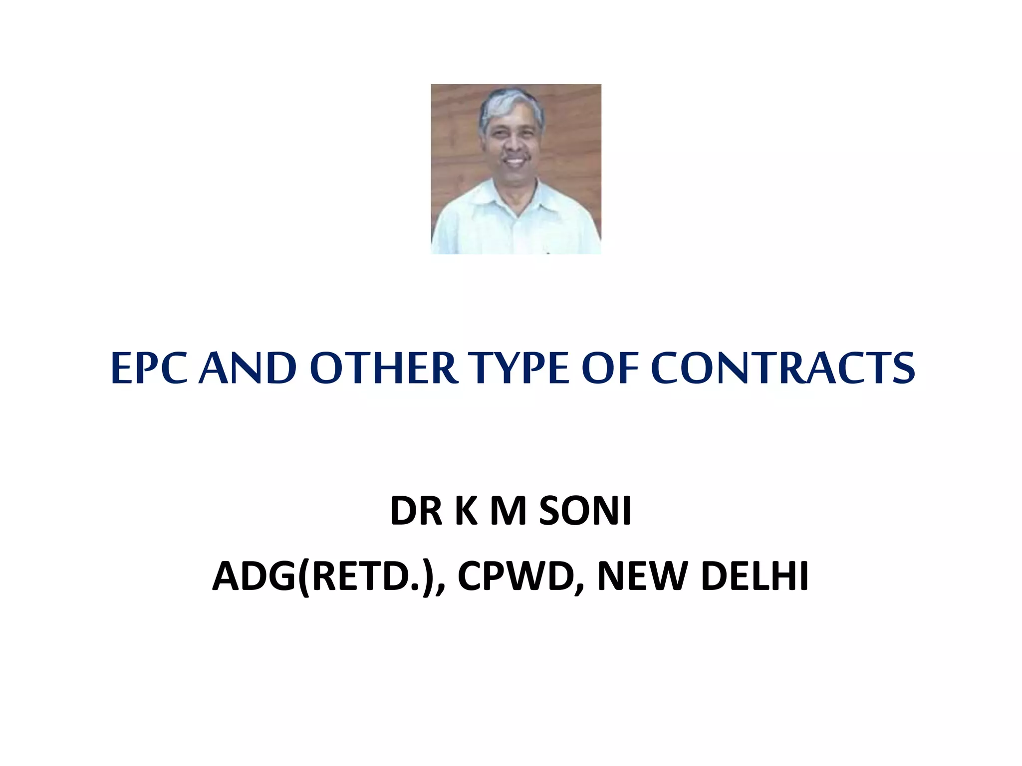 EPC and other types of contracts | PPTX