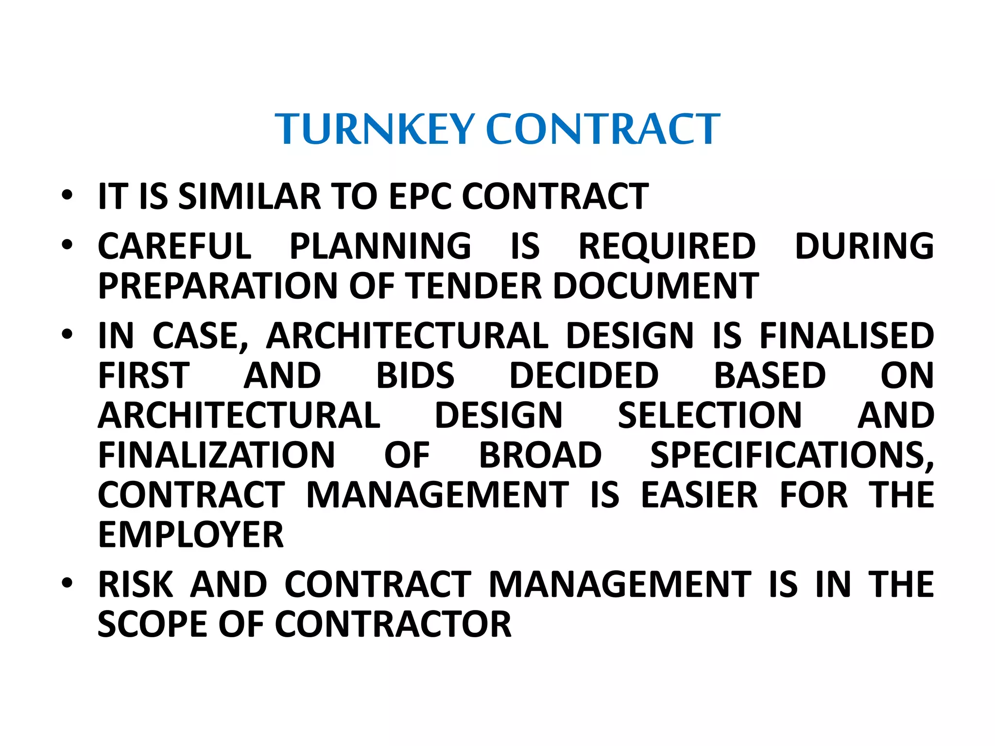 EPC and other types of contracts | PPTX