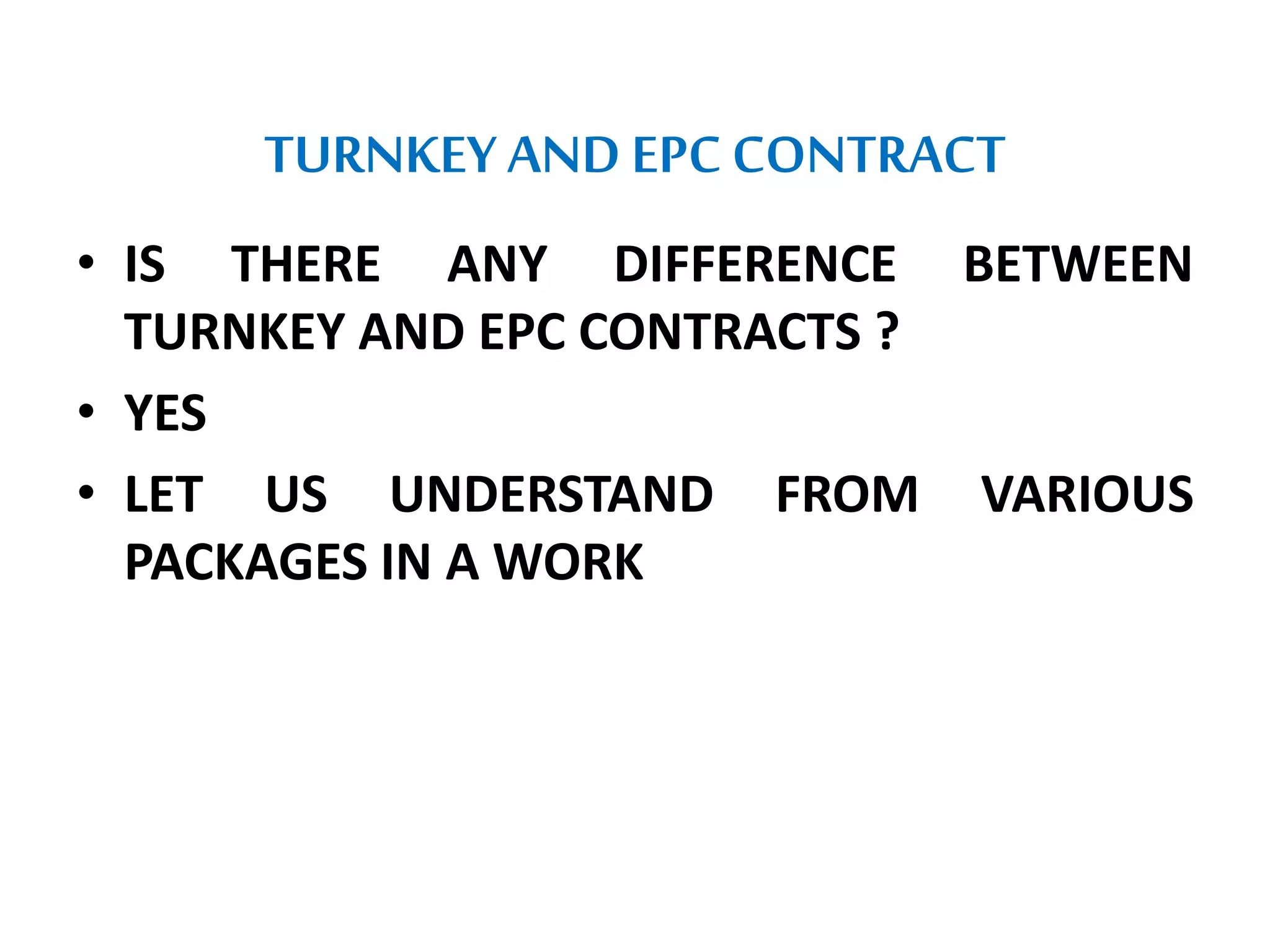 EPC and other types of contracts | PPTX
