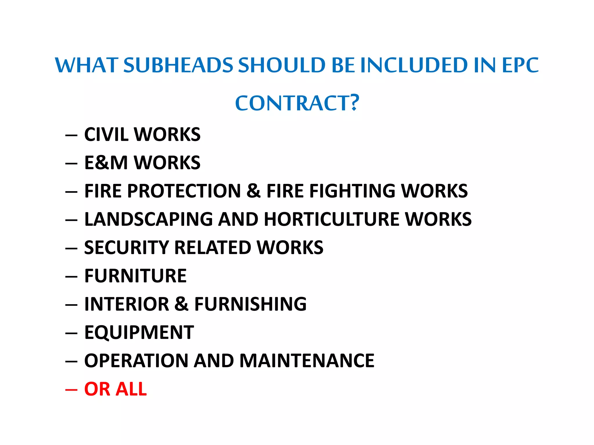 EPC and other types of contracts | PPTX