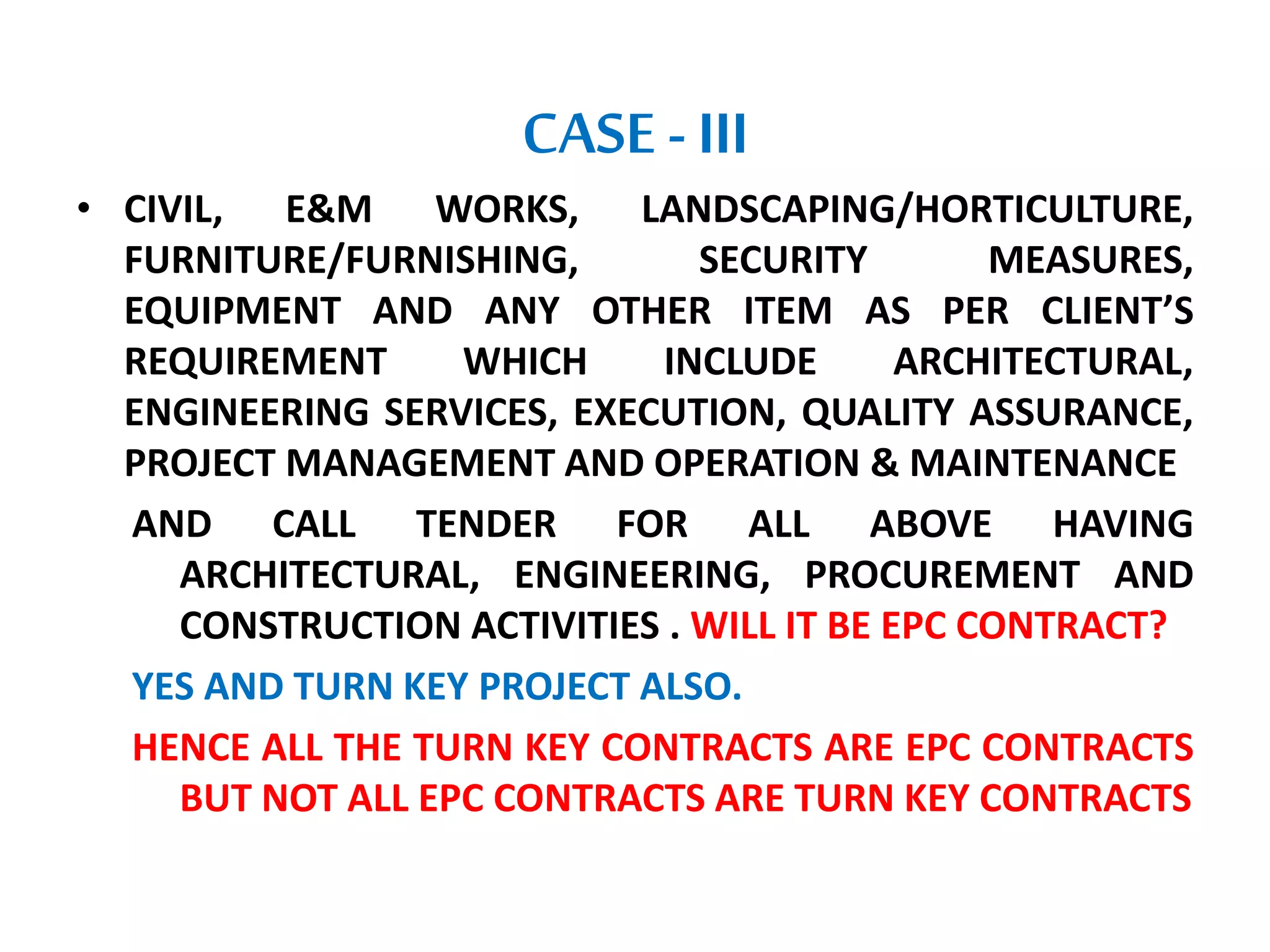 EPC and other types of contracts | PPTX