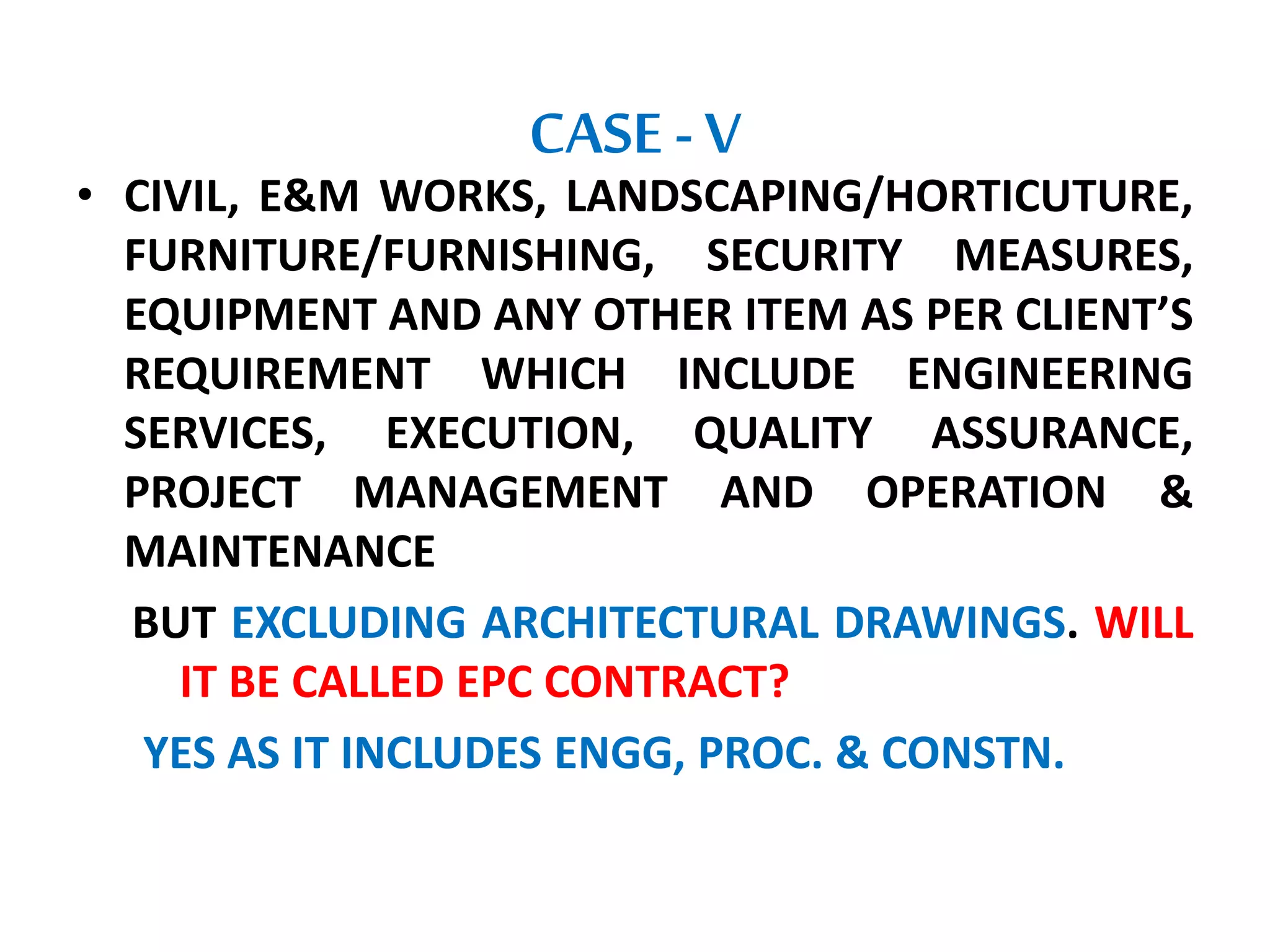 EPC and other types of contracts | PPTX