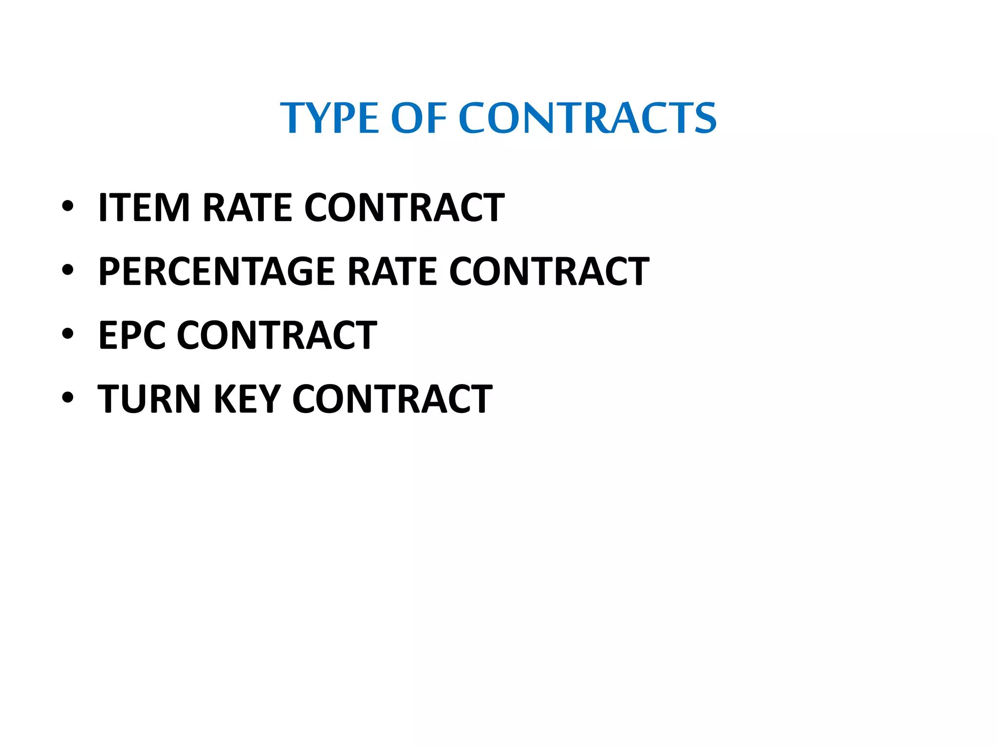 EPC and other types of contracts | PPTX