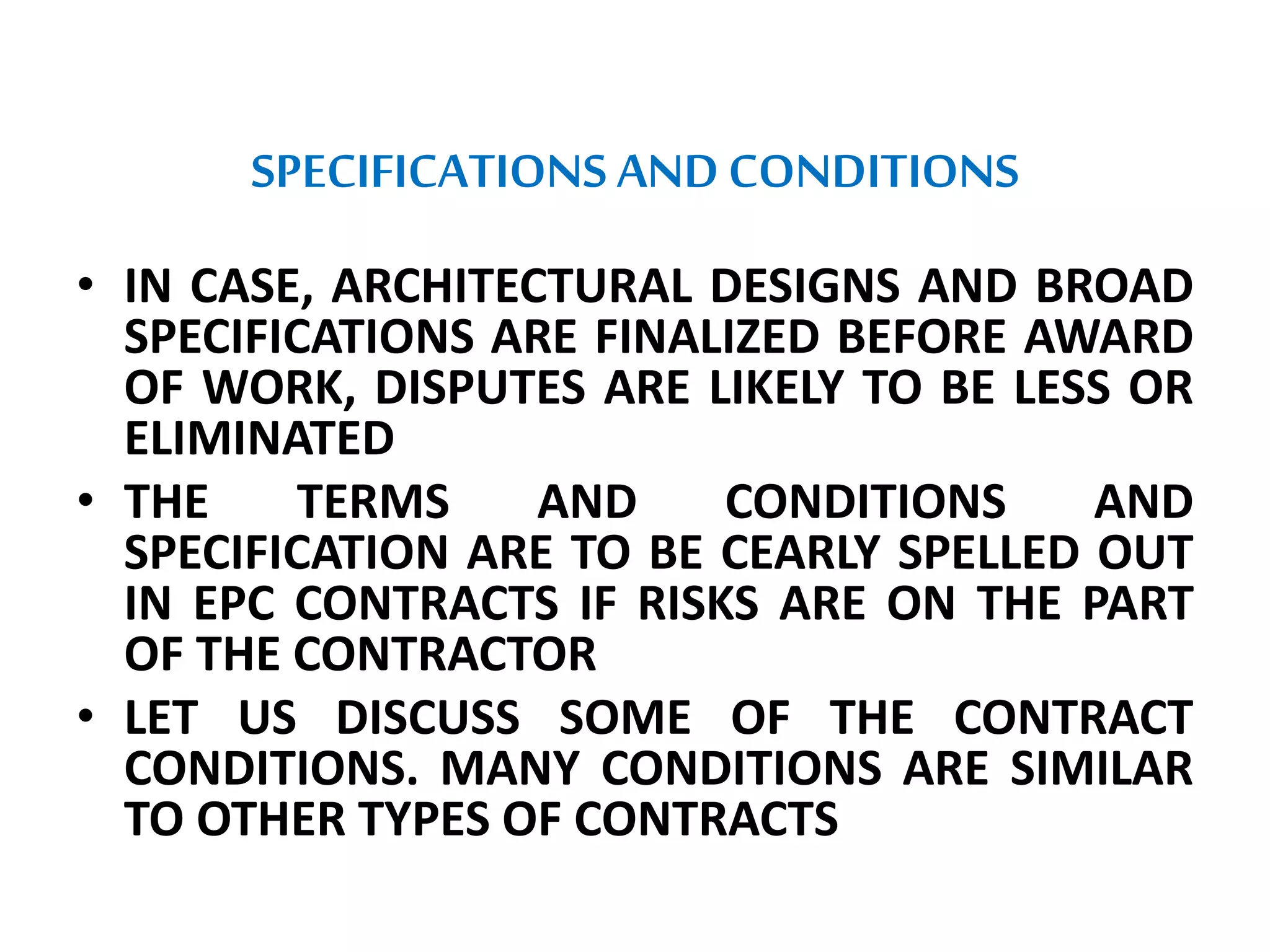 EPC and other types of contracts | PPTX