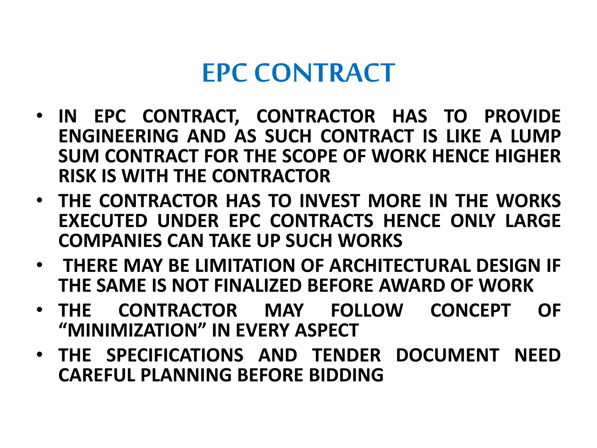 EPC and other types of contracts | PPTX