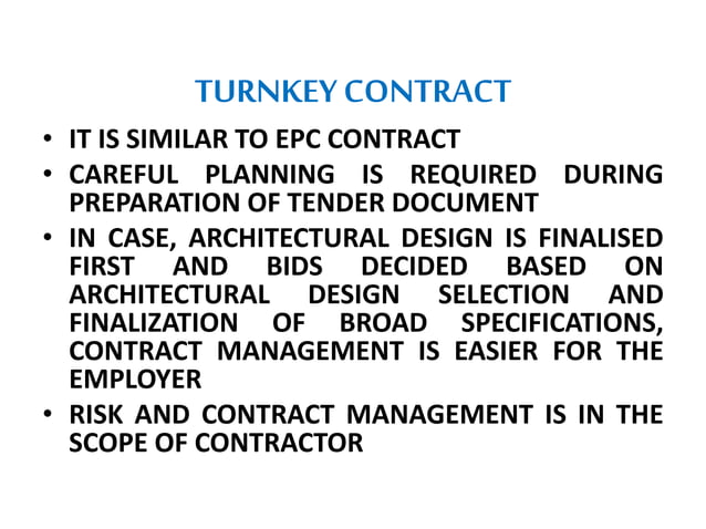 EPC and other types of contracts | PPTX | Construction Industry | Industries