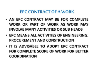 EPC and other types of contracts | PPTX