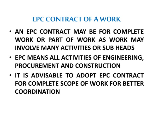 EPC and other types of contracts | PPTX | Construction Industry | Industries