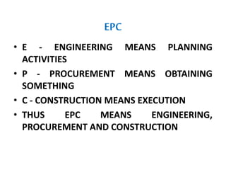 EPC and other types of contracts | PPTX | Construction Industry ...