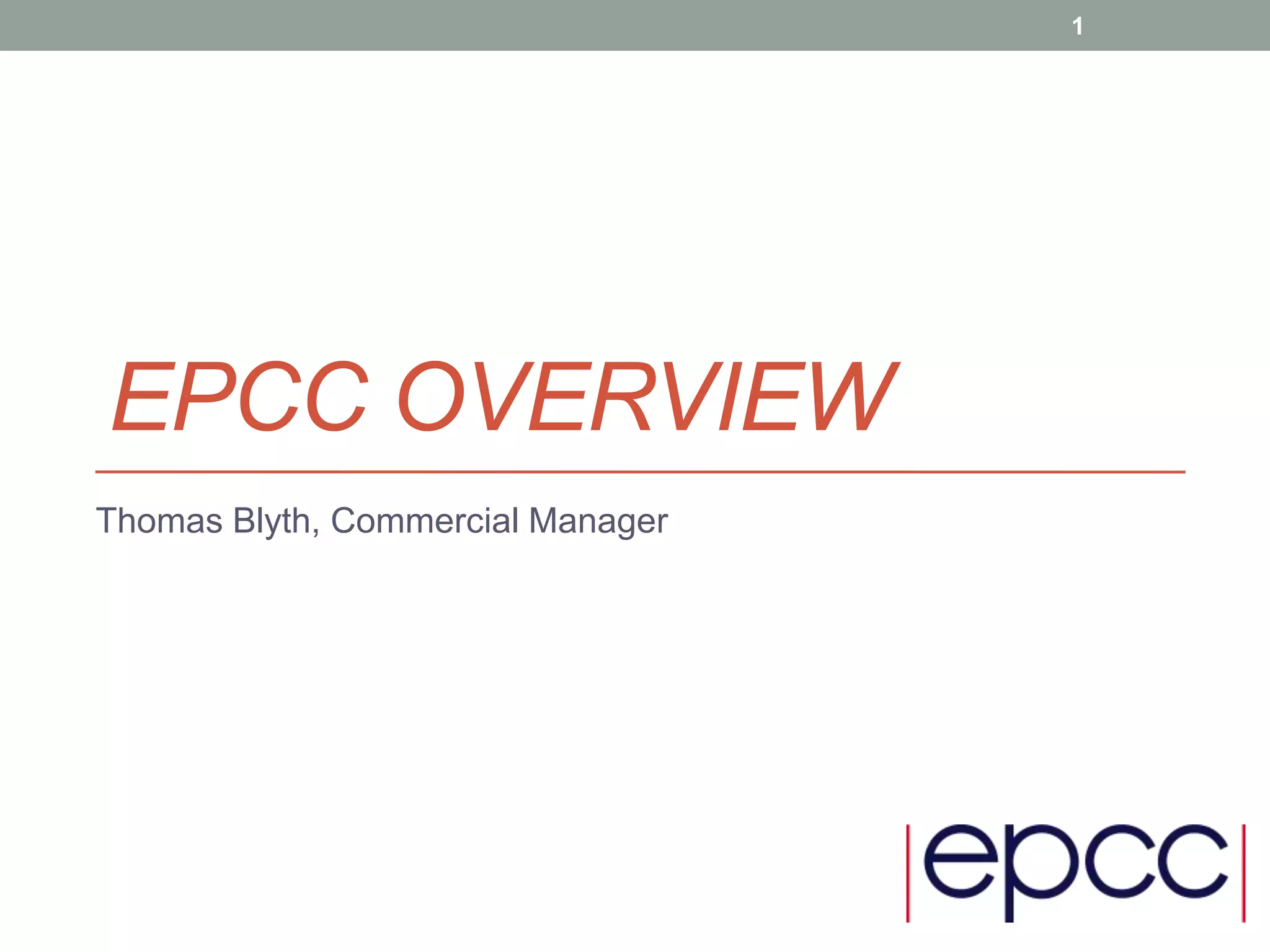 EPCC MSc industry projects | PPT