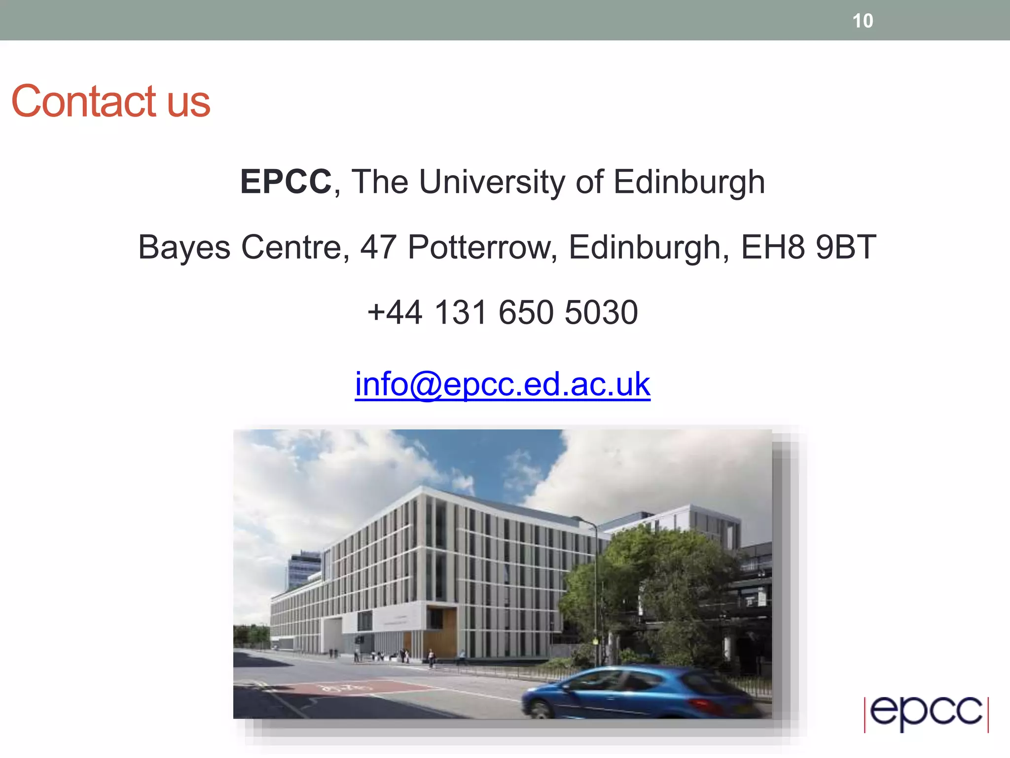 EPCC MSc industry projects | PPT