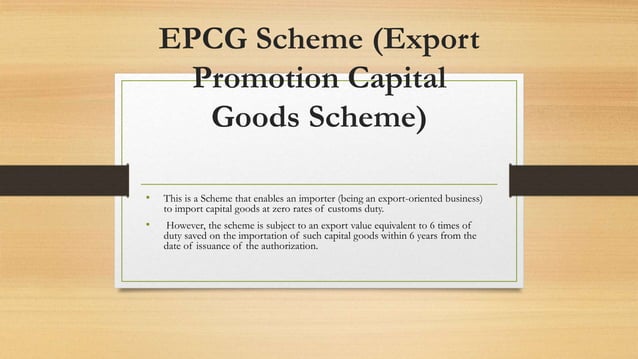 EPCG.pptx | Personal Taxes | Personal Finance