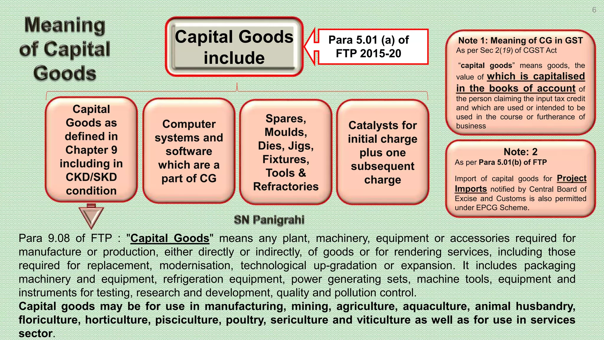 #EPCG Scheme# By SN Panigrahi | PPTX
