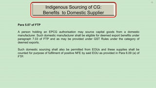 #EPCG Scheme# By SN Panigrahi | PPTX