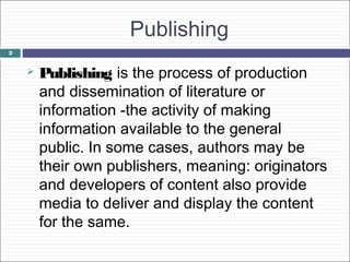 introduction to electronic publishing | PPT