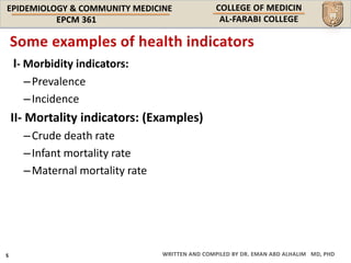 Health Indicators | Epidemiology | PPTX