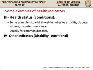 Health Indicators | Epidemiology | PPTX