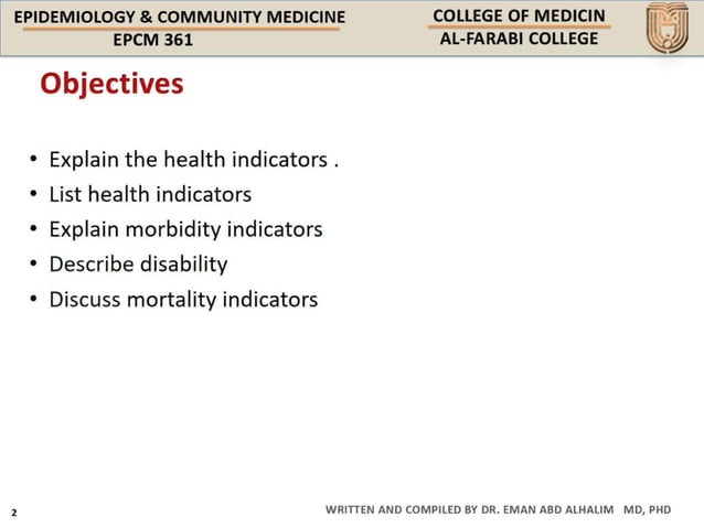 Epcm l3 (health indicators) | PPT