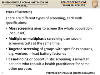 Epcm l9(new) screening for diseases | PPTX