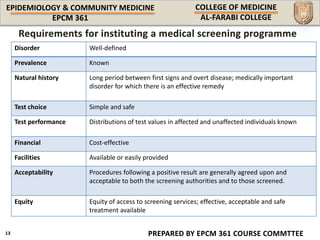 Epcm l9(new) screening for diseases | PPTX