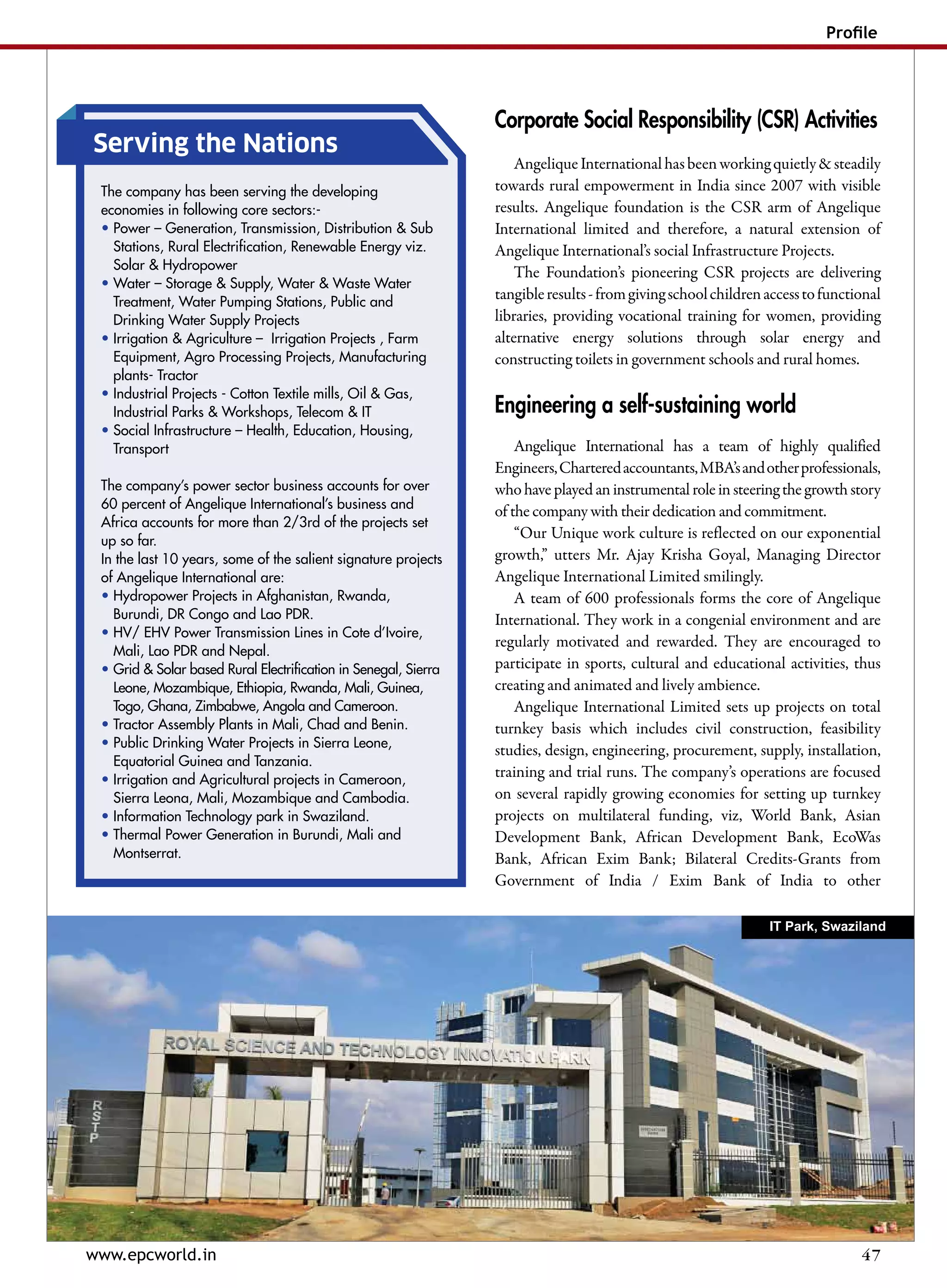 Angelique Profile Nov 16 | PDF