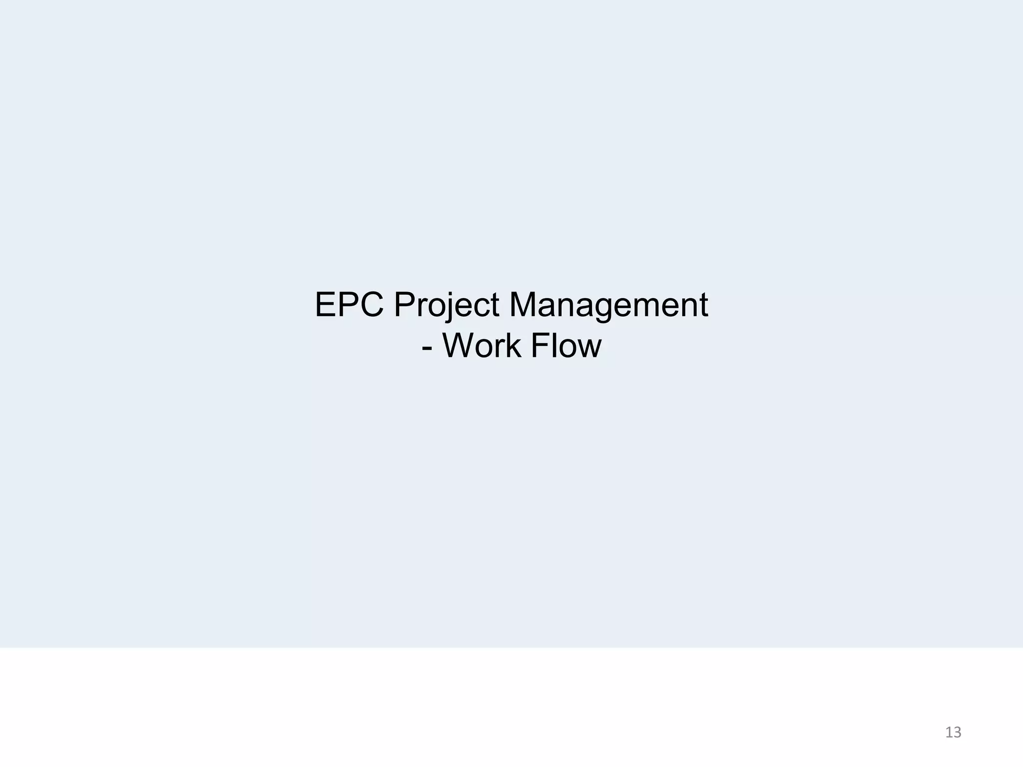 Epc project interdepency and Work Flow- promo | PDF