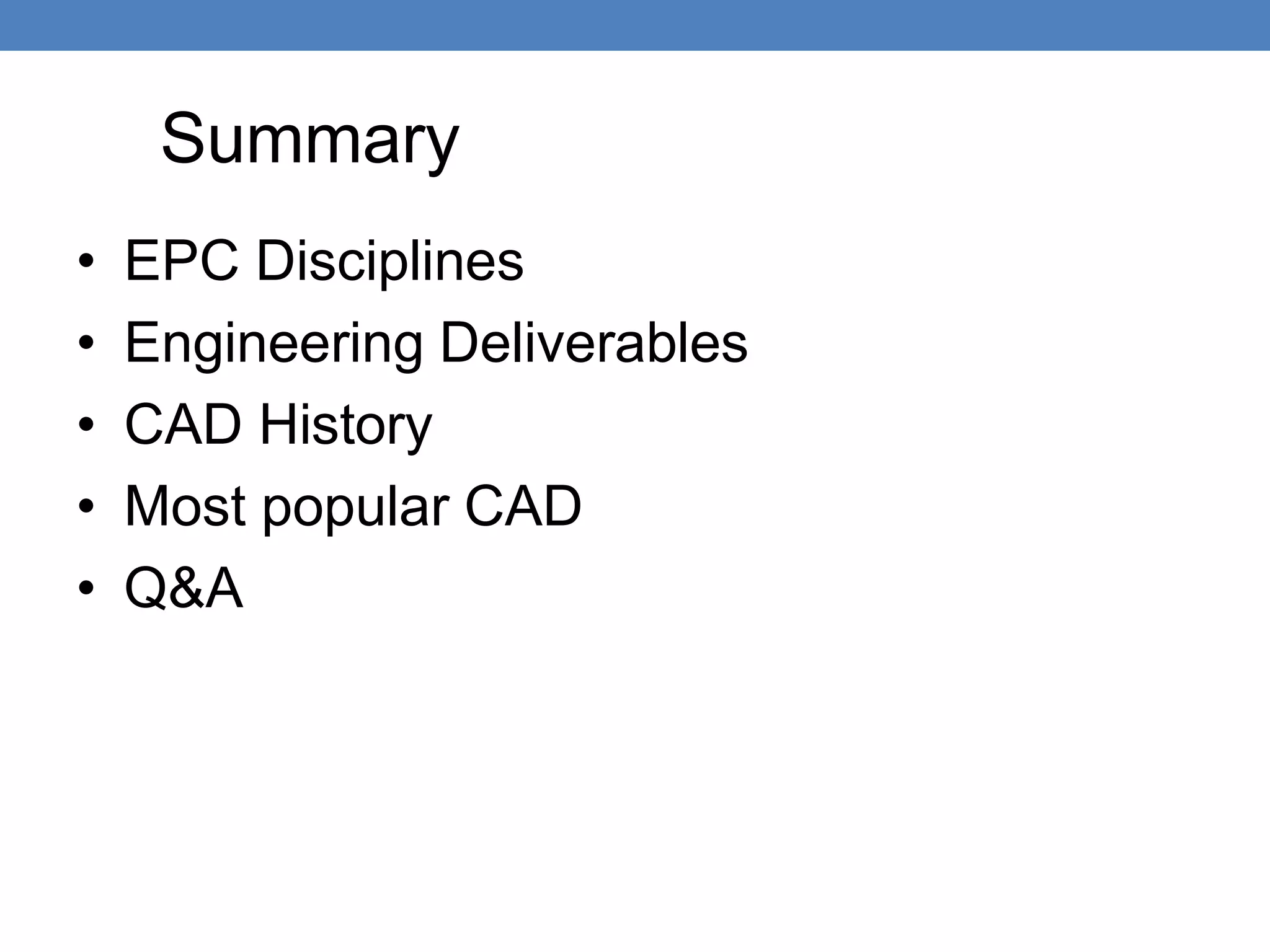Epc projects and cad tools | PPTX