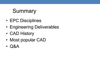 Epc projects and cad tools | PPTX