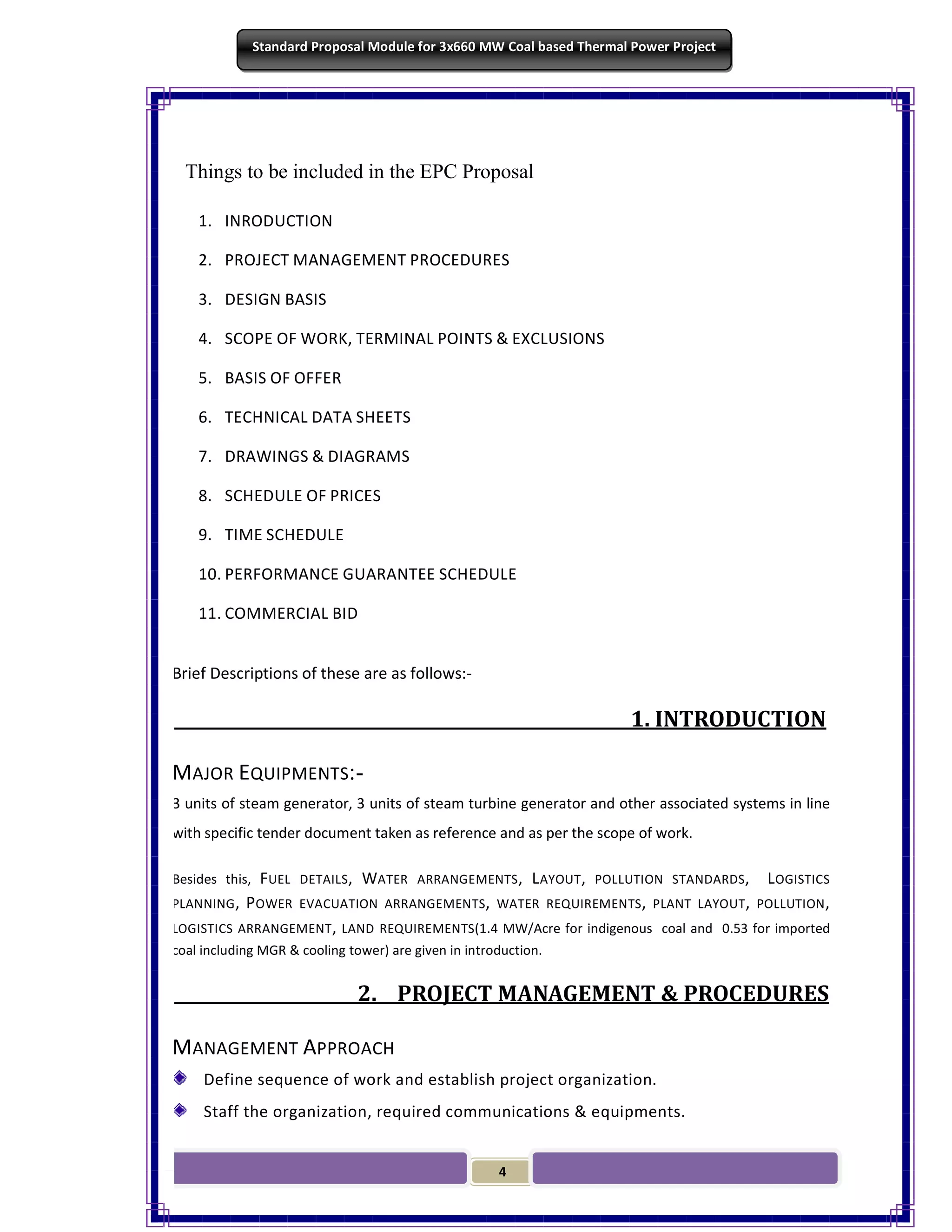 Epc proposal 3x660 mw with cost analysis | PDF